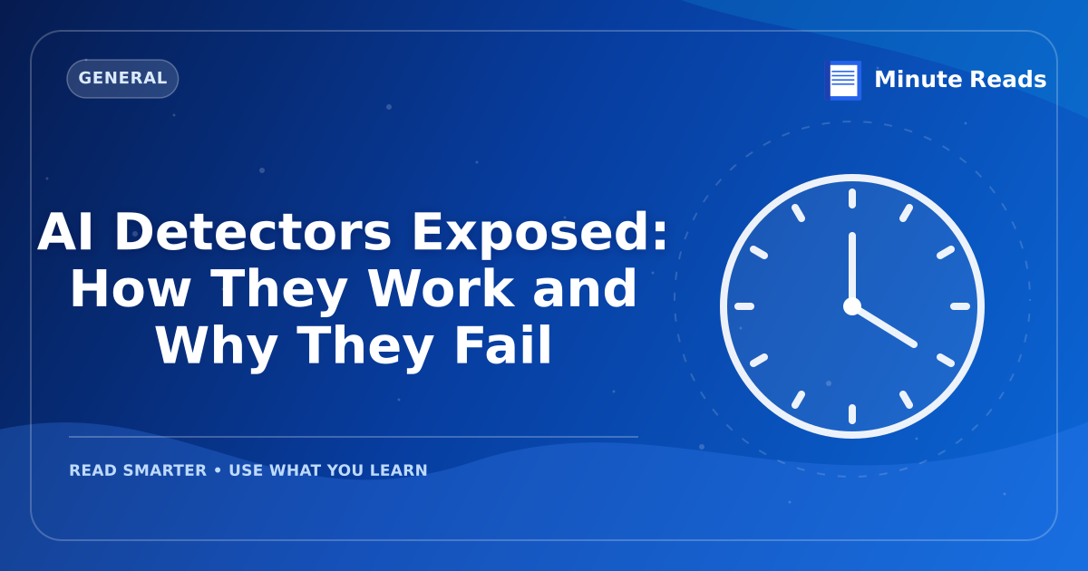AI Detectors Exposed: How They Work and Why They Fail — MinuteReads blog thumbnail