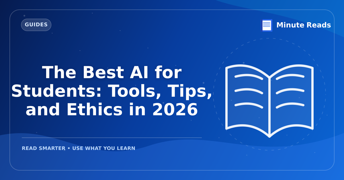 The Best AI for Students: Tools, Tips, and Ethics in 2026 — MinuteReads blog thumbnail