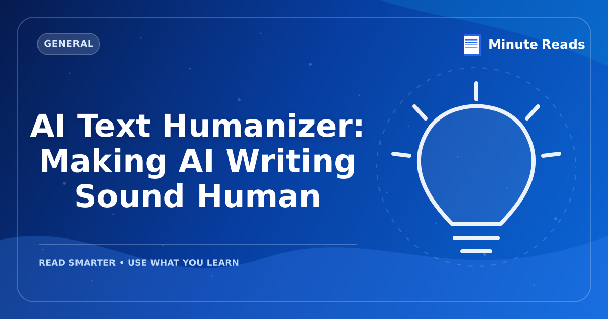 AI Text Humanizer: Making AI Writing Sound Human — MinuteReads blog thumbnail