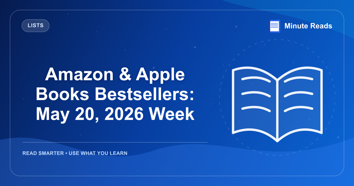 Amazon & Apple Books Bestsellers: May 20, 2026 Week — MinuteReads blog thumbnail