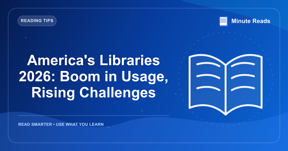 America's Libraries 2026: Boom in Usage, Rising Challenges — MinuteReads blog thumbnail