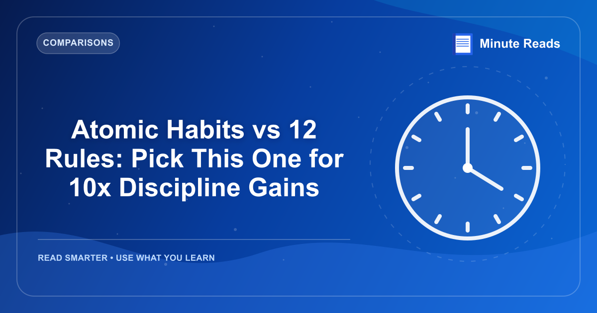 Atomic Habits vs 12 Rules: Pick This One for 10x Discipline Gains — MinuteReads blog thumbnail