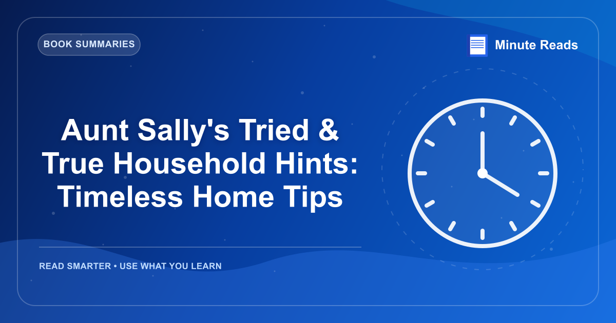 Aunt Sally's Tried & True Household Hints: Timeless Home Tips — MinuteReads blog thumbnail