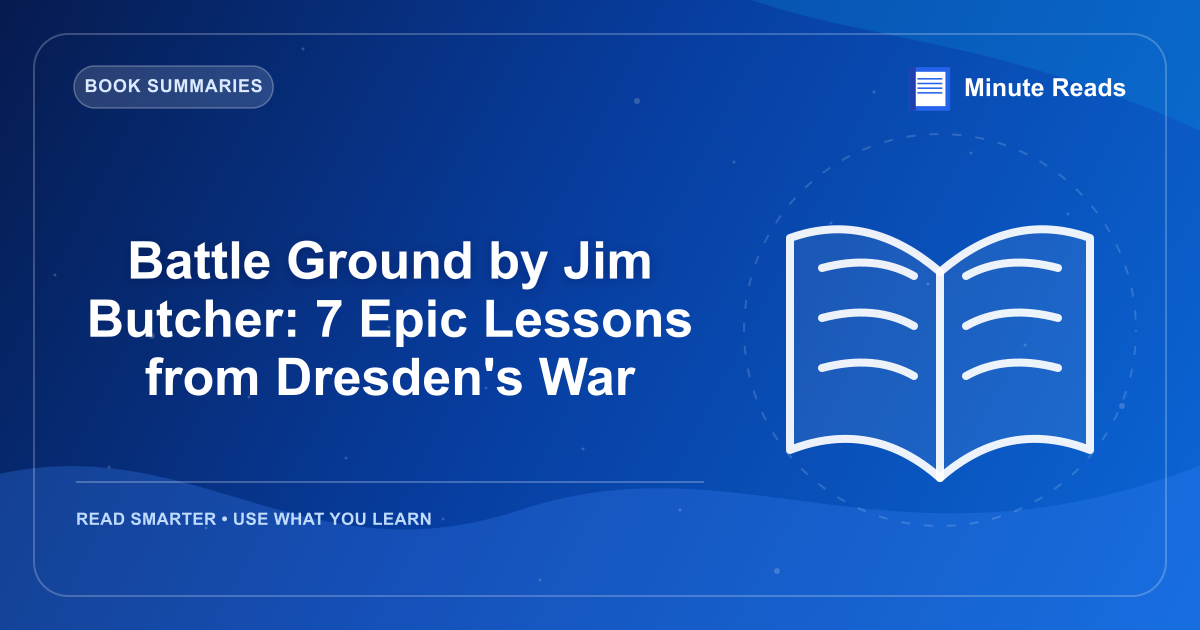 Battle Ground by Jim Butcher: 7 Epic Lessons from Dresden's War — MinuteReads blog thumbnail