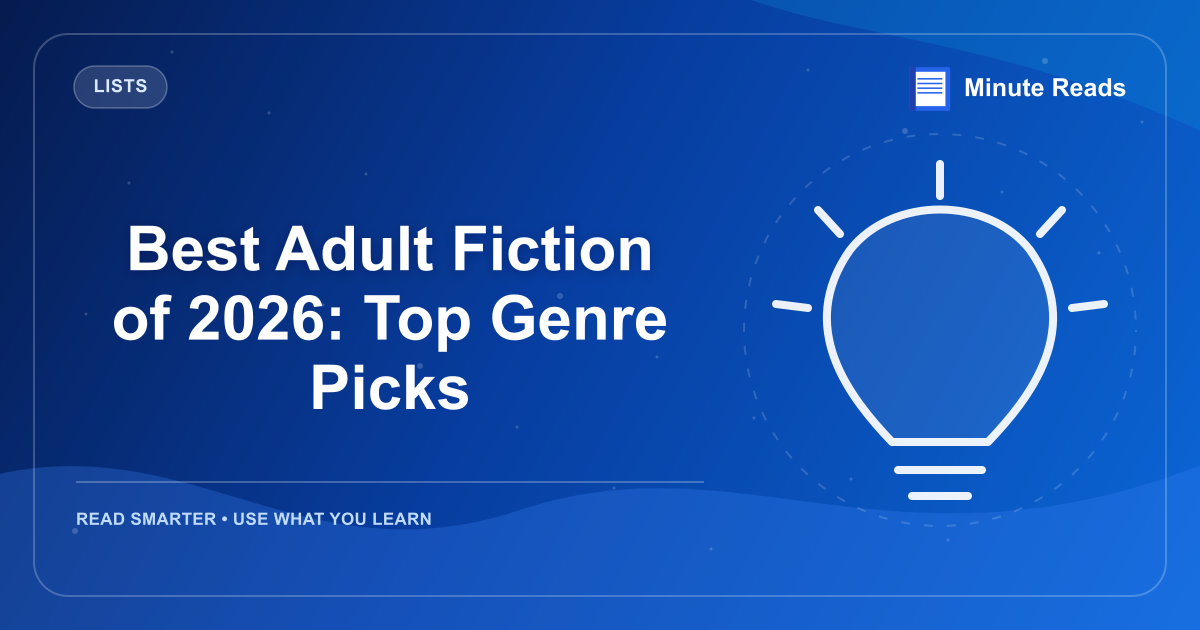 Best Adult Fiction of 2026: Top Genre Picks — MinuteReads blog thumbnail