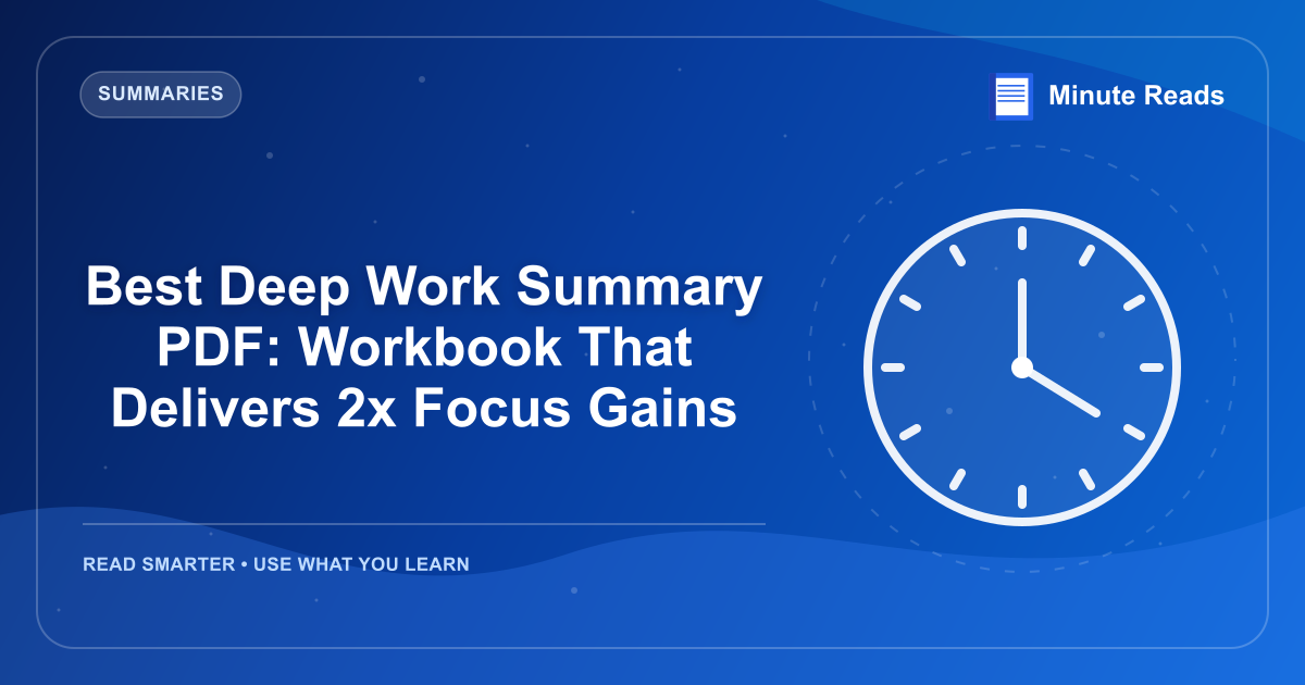 Best Deep Work Summary PDF: Workbook That Delivers 2x Focus Gains — MinuteReads blog thumbnail