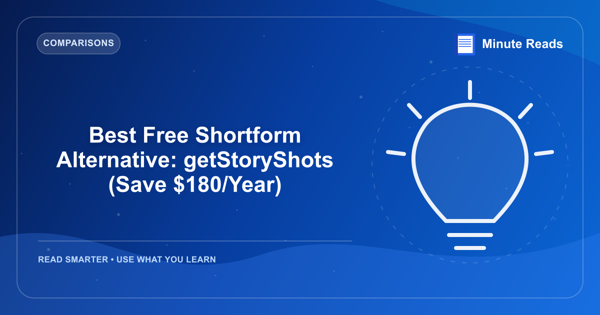 Best Free Shortform Alternative: getStoryShots (Save $180/Year) — MinuteReads blog thumbnail