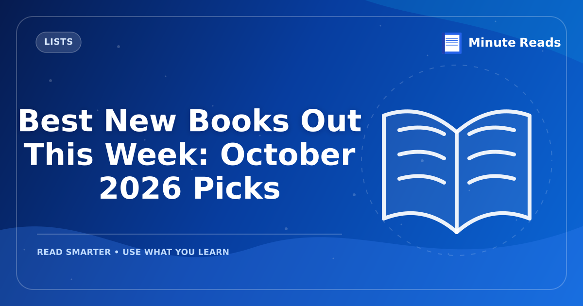 Best New Books Out This Week: October 2026 Picks — MinuteReads blog thumbnail
