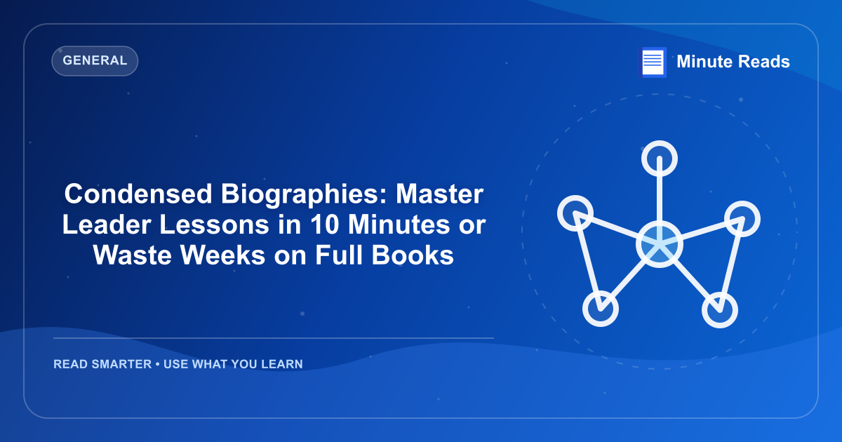 Condensed Biographies: Master Leader Lessons in 10 Minutes or Waste Weeks on Full Books — MinuteReads blog thumbnail