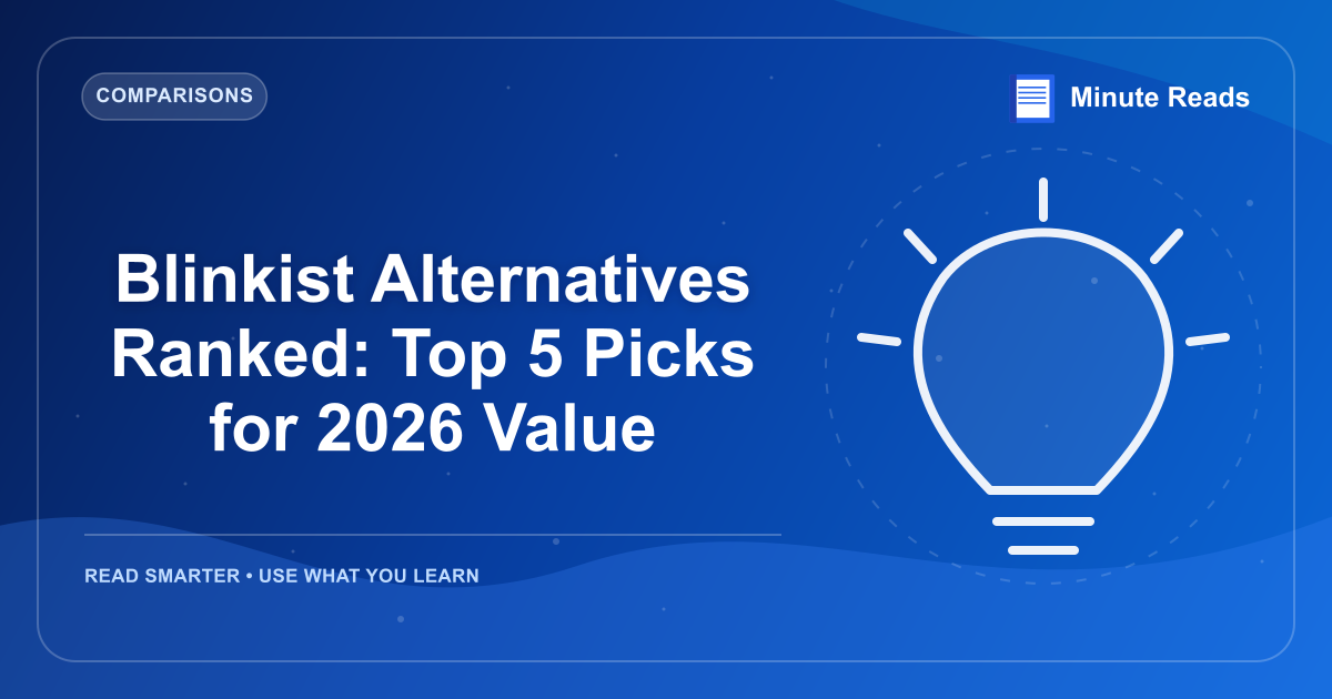 Blinkist Alternatives Ranked: Top 5 Picks for 2026 Value — MinuteReads blog thumbnail