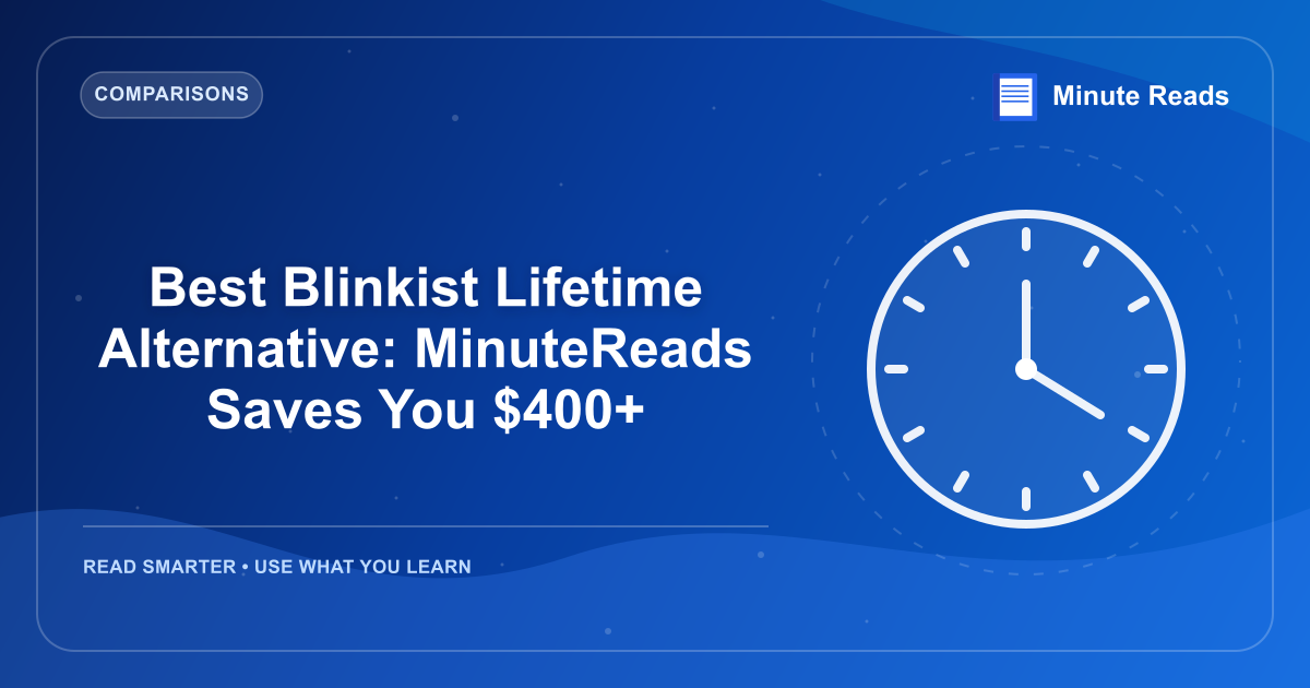 Best Blinkist Lifetime Alternative: MinuteReads Saves You $400+ — MinuteReads blog thumbnail