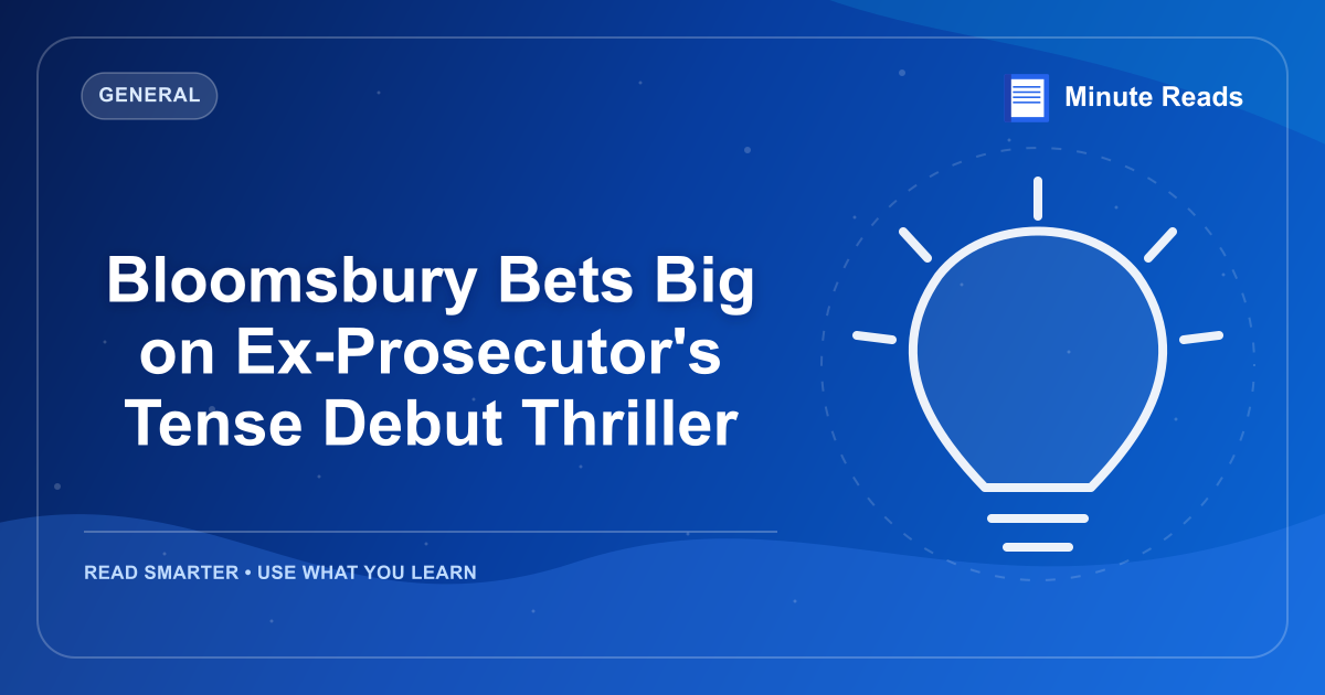 Bloomsbury Bets Big on Ex-Prosecutor's Tense Debut Thriller — MinuteReads blog thumbnail