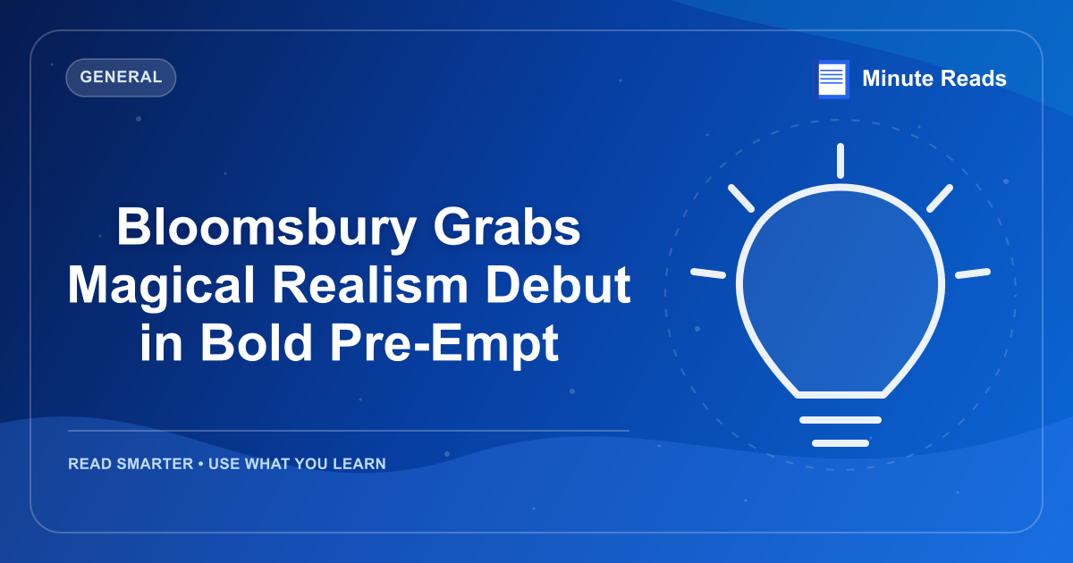 Bloomsbury Grabs Magical Realism Debut in Bold Pre-Empt — MinuteReads blog thumbnail