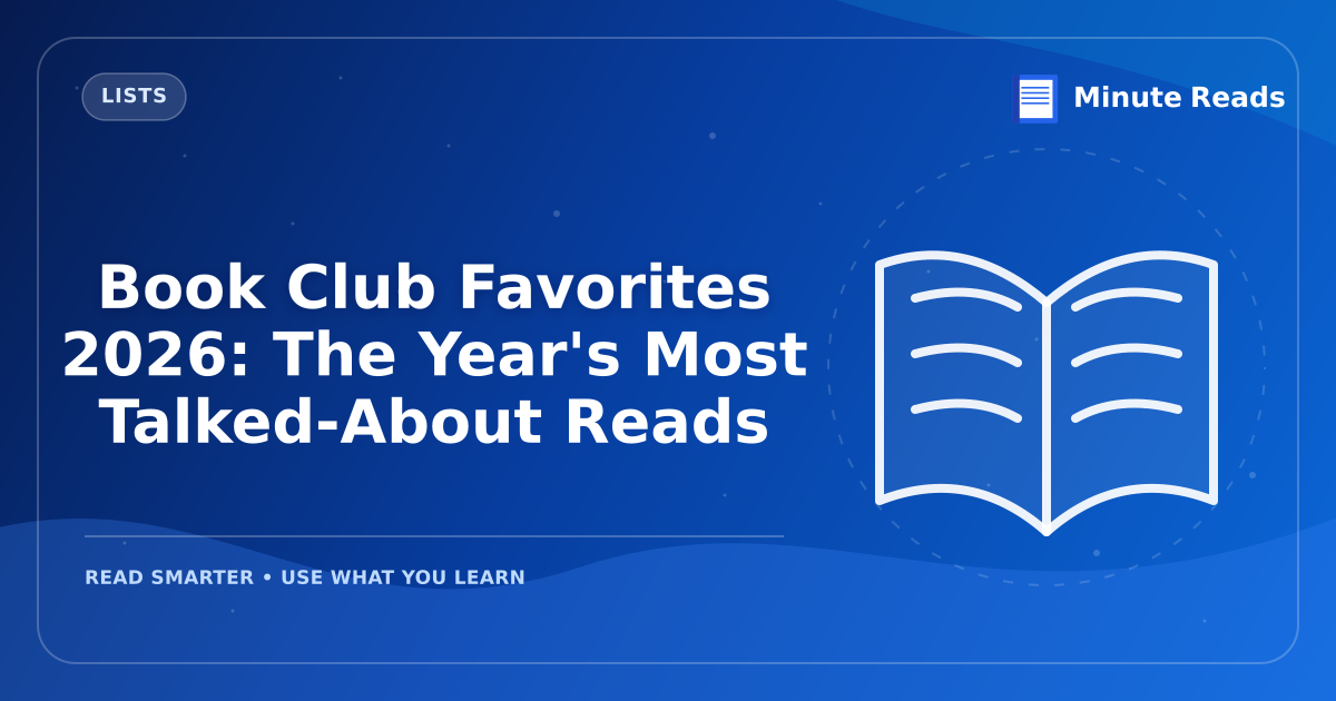 Book Club Favorites 2026: The Year's Most Talked-About Reads — MinuteReads blog thumbnail