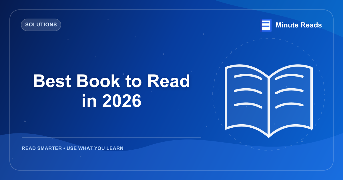 Best Book to Read in 2026 — MinuteReads blog thumbnail