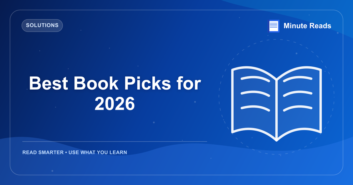 Best Book Picks for 2026 — MinuteReads blog thumbnail