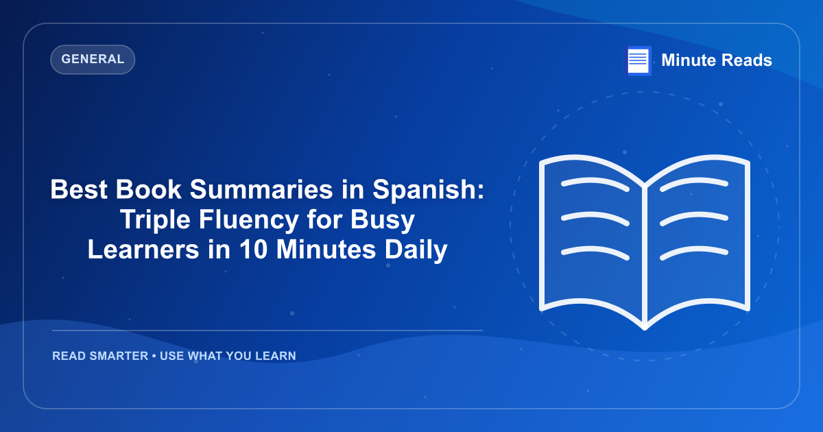 Best Book Summaries in Spanish: Triple Fluency for Busy Learners in 10 Minutes Daily — MinuteReads blog thumbnail