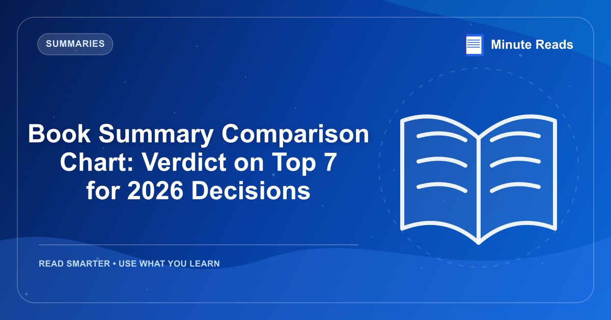 Book Summary Comparison Chart: Verdict on Top 7 for 2026 Decisions — MinuteReads blog thumbnail