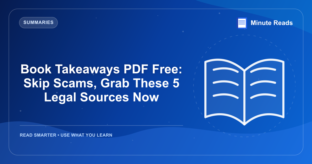 Book Takeaways PDF Free: Skip Scams, Grab These 5 Legal Sources Now — MinuteReads blog thumbnail