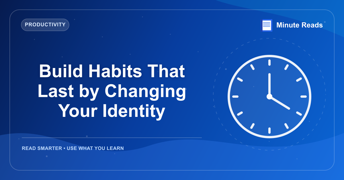 Build Habits That Last by Changing Your Identity — MinuteReads blog thumbnail