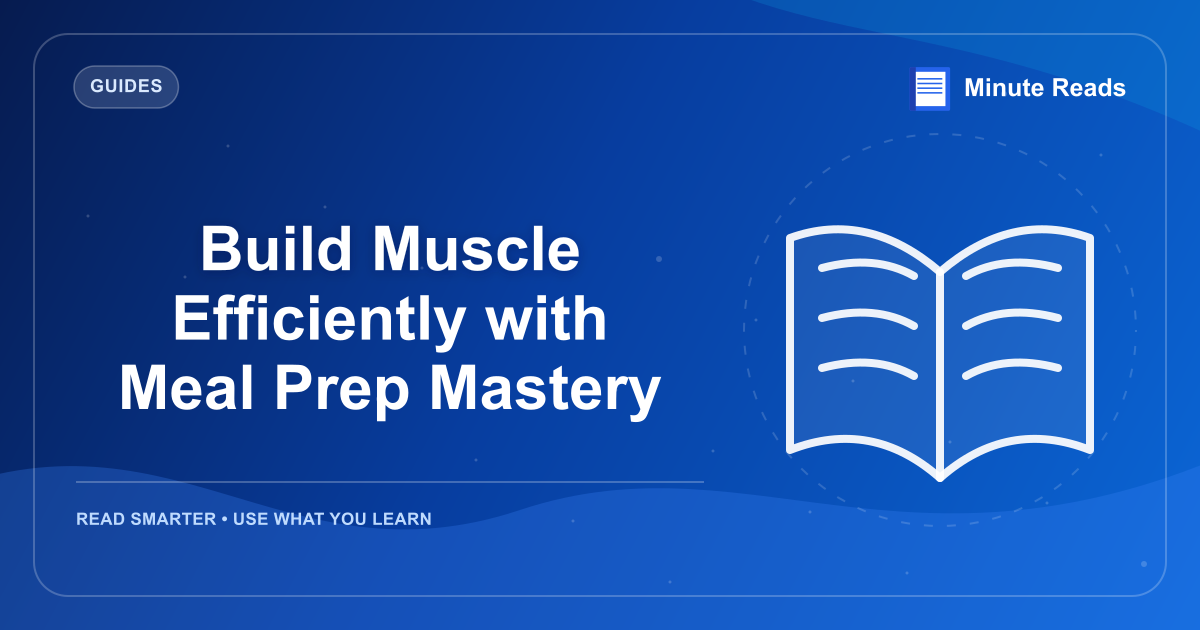 Build Muscle Efficiently with Meal Prep Mastery — MinuteReads blog thumbnail