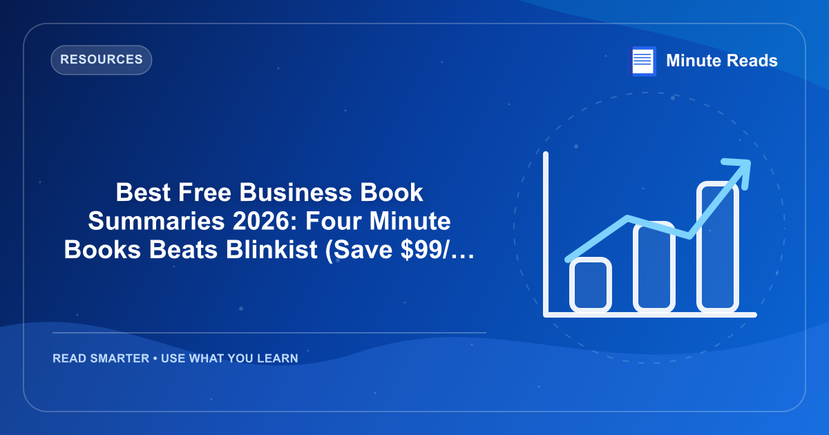 Best Free Business Book Summaries 2026: Four Minute Books Beats Blinkist (Save $99/Year) — MinuteReads blog thumbnail