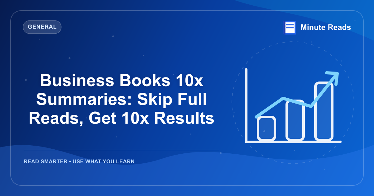 Business Books 10x Summaries: Skip Full Reads, Get 10x Results — MinuteReads blog thumbnail