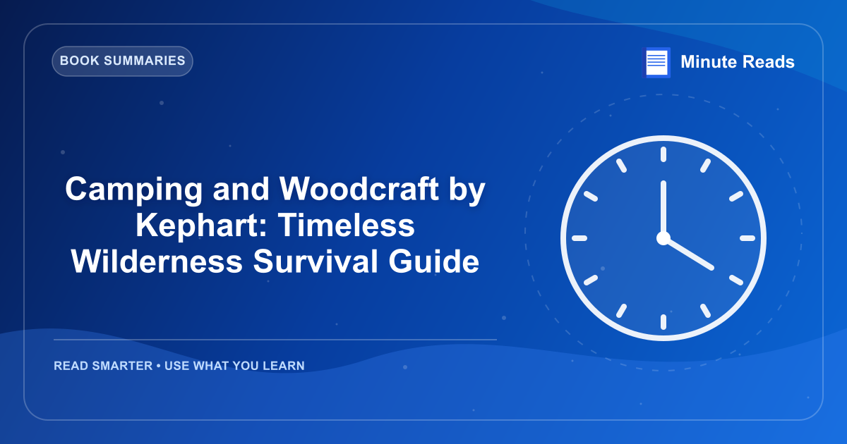 Camping and Woodcraft by Kephart: Timeless Wilderness Survival Guide — MinuteReads blog thumbnail