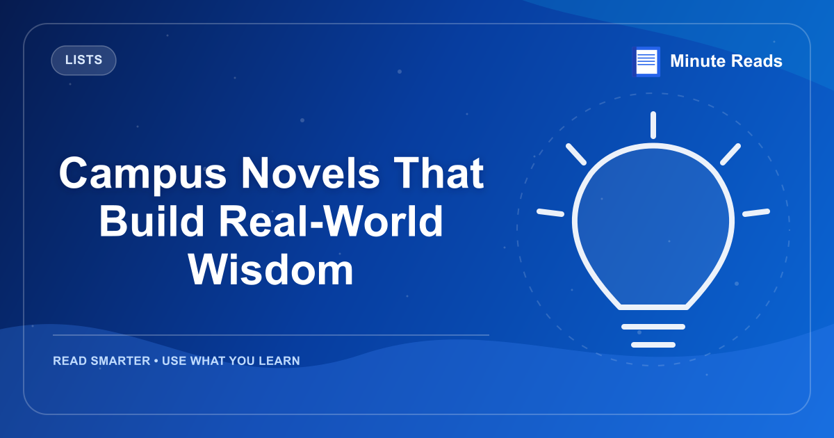 Campus Novels That Build Real-World Wisdom — MinuteReads blog thumbnail