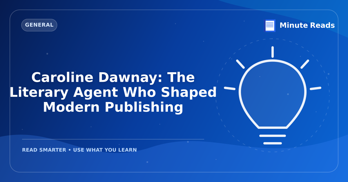 Caroline Dawnay: The Literary Agent Who Shaped Modern Publishing — MinuteReads blog thumbnail