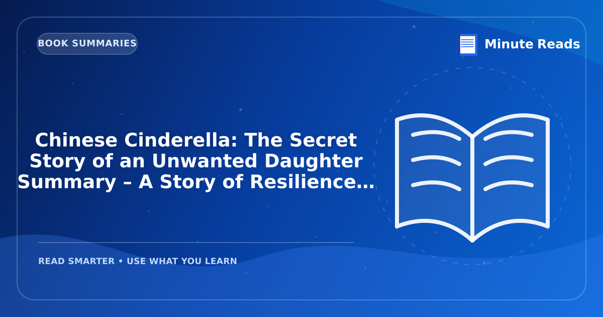Chinese Cinderella: The Secret Story of an Unwanted Daughter Summary – A Story of Resilience and Hope — MinuteReads blog thumbnail