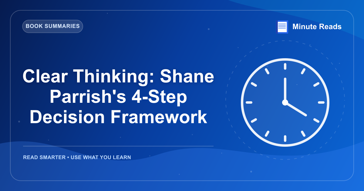 Clear Thinking: Shane Parrish's 4-Step Decision Framework — MinuteReads blog thumbnail
