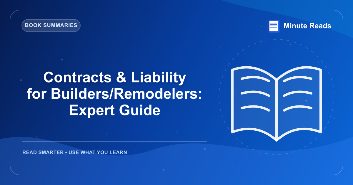 Contracts & Liability for Builders/Remodelers: Expert Guide — MinuteReads blog thumbnail