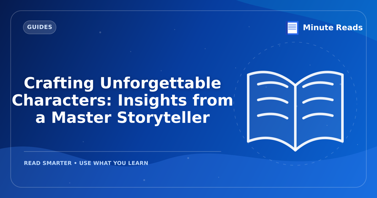Crafting Unforgettable Characters: Insights from a Master Storyteller — MinuteReads blog thumbnail