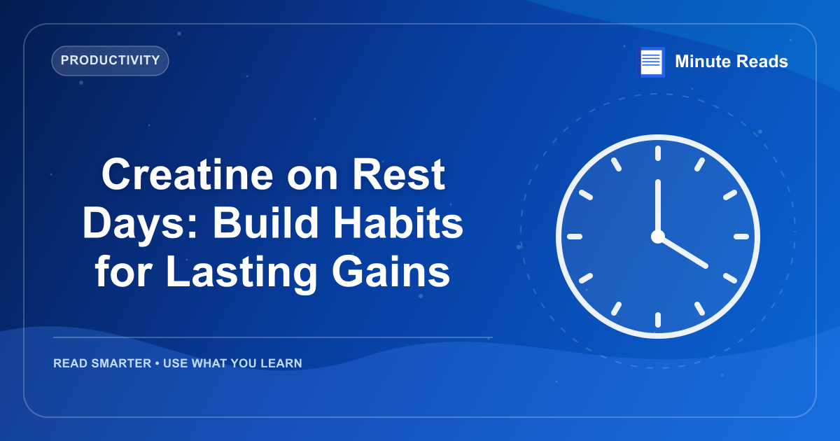 Creatine on Rest Days: Build Habits for Lasting Gains — MinuteReads blog thumbnail