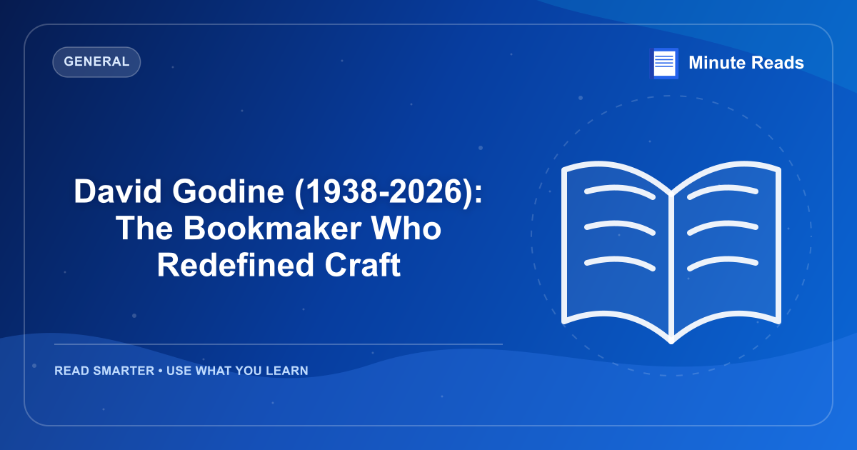 David Godine (1938-2026): The Bookmaker Who Redefined Craft — MinuteReads blog thumbnail