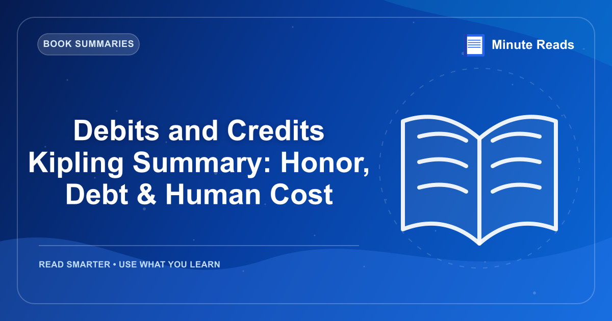 Debits and Credits Kipling Summary: Honor, Debt & Human Cost — MinuteReads blog thumbnail