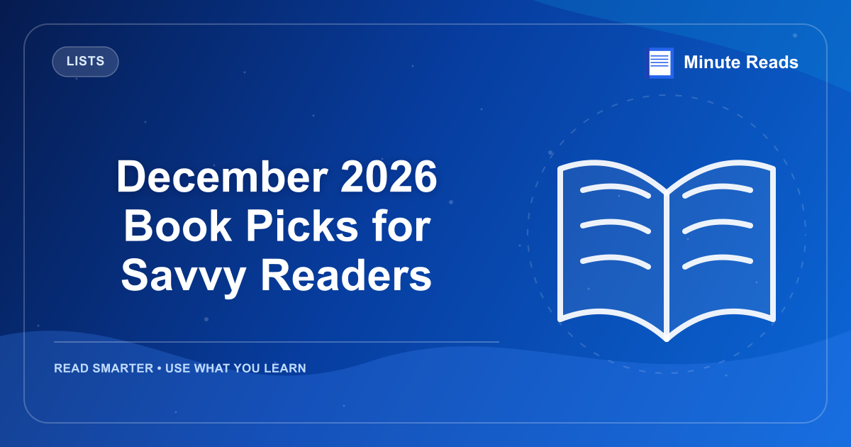 December 2026 Book Picks for Savvy Readers — MinuteReads blog thumbnail