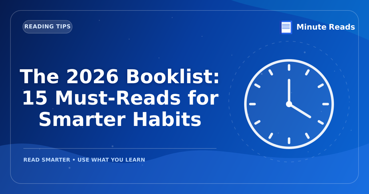 The 2026 Booklist: 15 Must-Reads for Smarter Habits — MinuteReads blog thumbnail