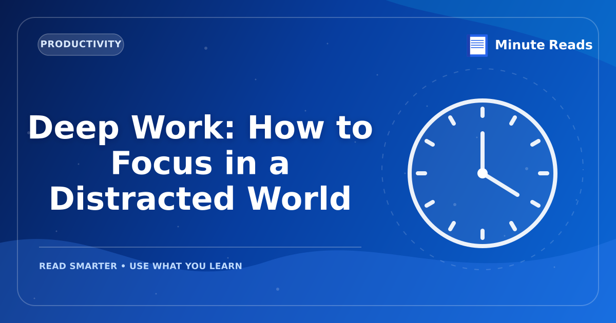Deep Work: How to Focus in a Distracted World — MinuteReads blog thumbnail