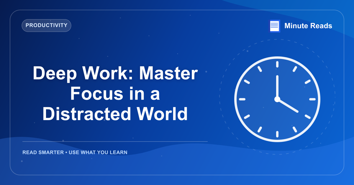 Deep Work: Master Focus in a Distracted World — MinuteReads blog thumbnail