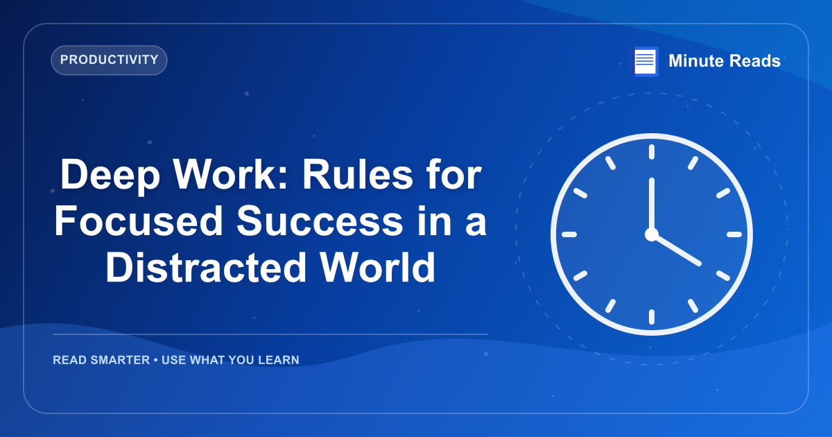 Deep Work: Rules for Focused Success in a Distracted World — MinuteReads blog thumbnail