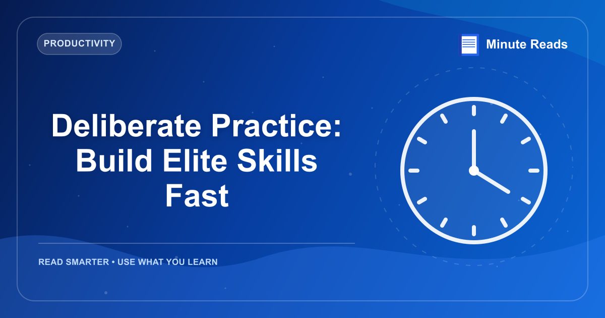 Deliberate Practice: Build Elite Skills Fast — MinuteReads blog thumbnail