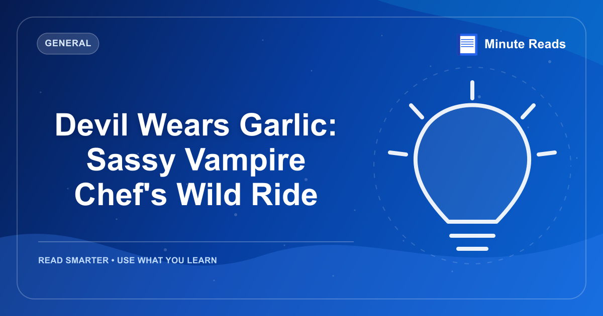 Devil Wears Garlic: Sassy Vampire Chef's Wild Ride — MinuteReads blog thumbnail