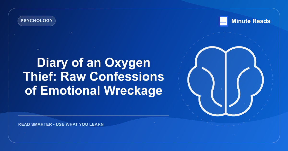 Diary of an Oxygen Thief: Raw Confessions of Emotional Wreckage — MinuteReads blog thumbnail