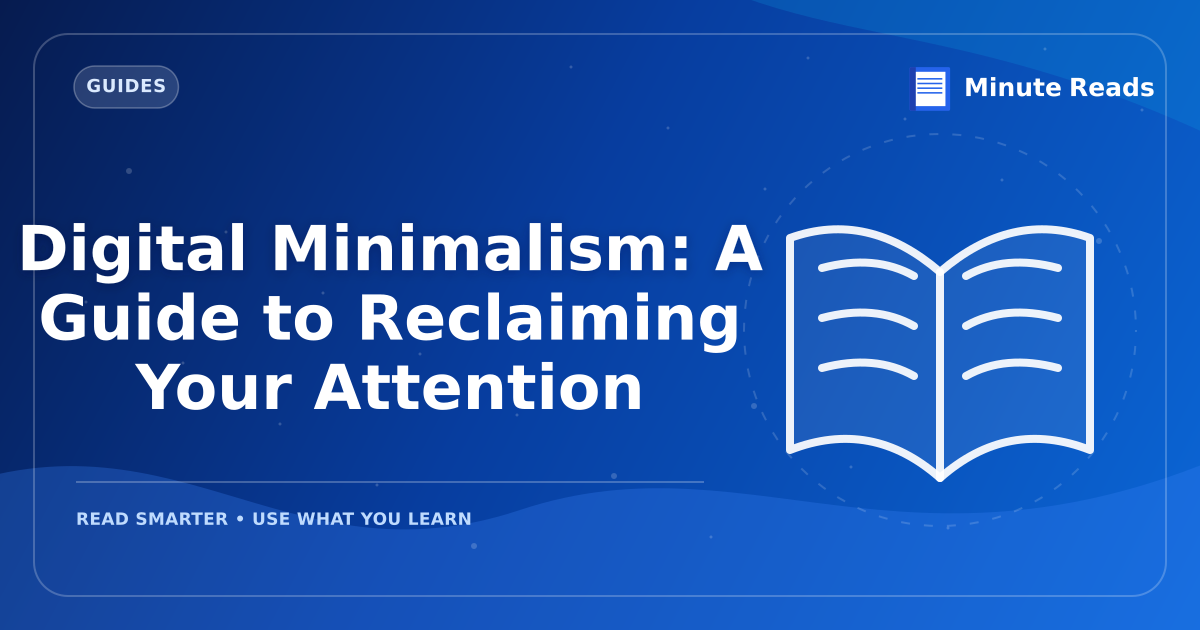 Digital Minimalism: A Guide to Reclaiming Your Attention — MinuteReads blog thumbnail