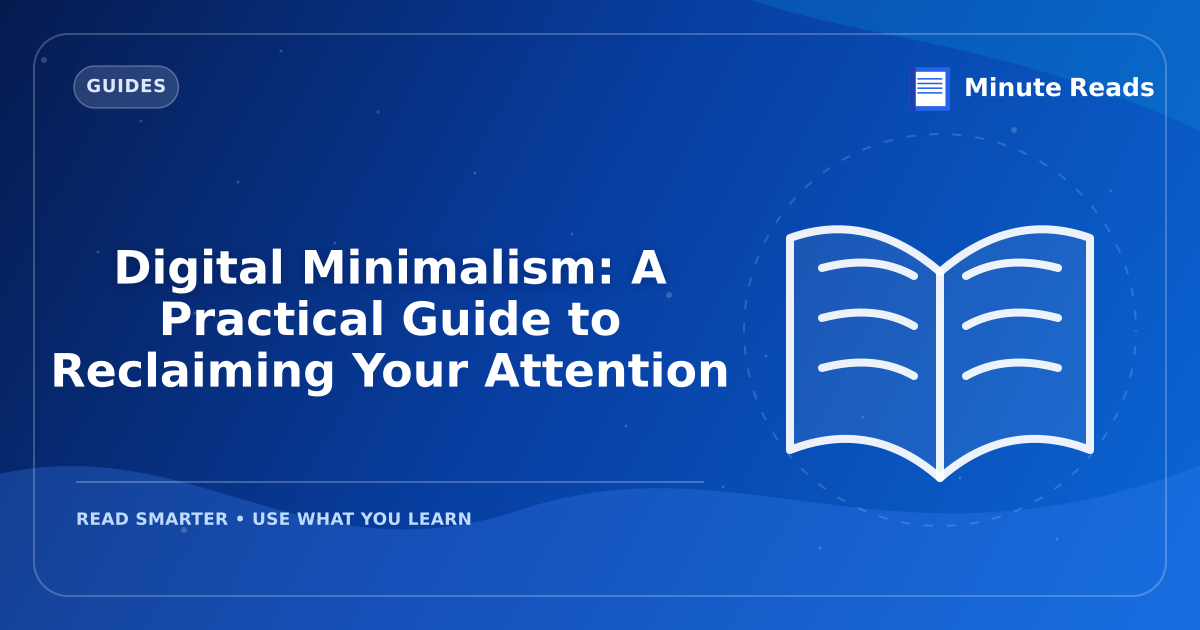 Digital Minimalism: A Practical Guide to Reclaiming Your Attention — MinuteReads blog thumbnail