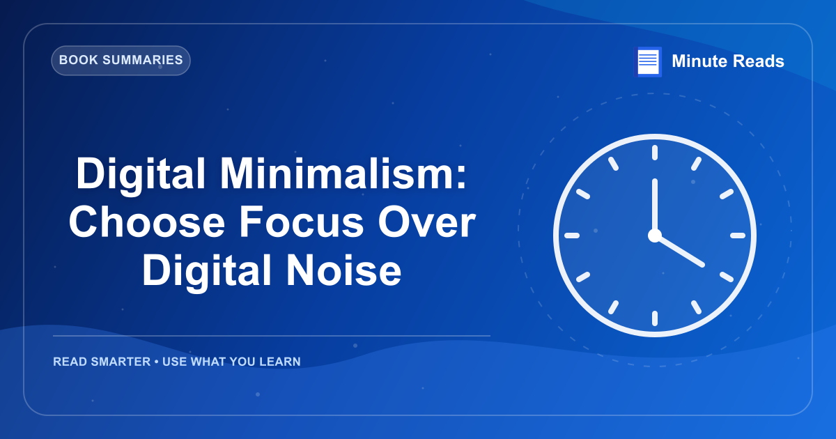 Digital Minimalism: Choose Focus Over Digital Noise — MinuteReads blog thumbnail