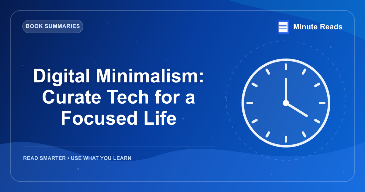 Digital Minimalism: Curate Tech for a Focused Life — MinuteReads blog thumbnail