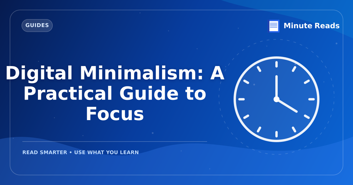 Digital Minimalism: A Practical Guide to Focus — MinuteReads blog thumbnail